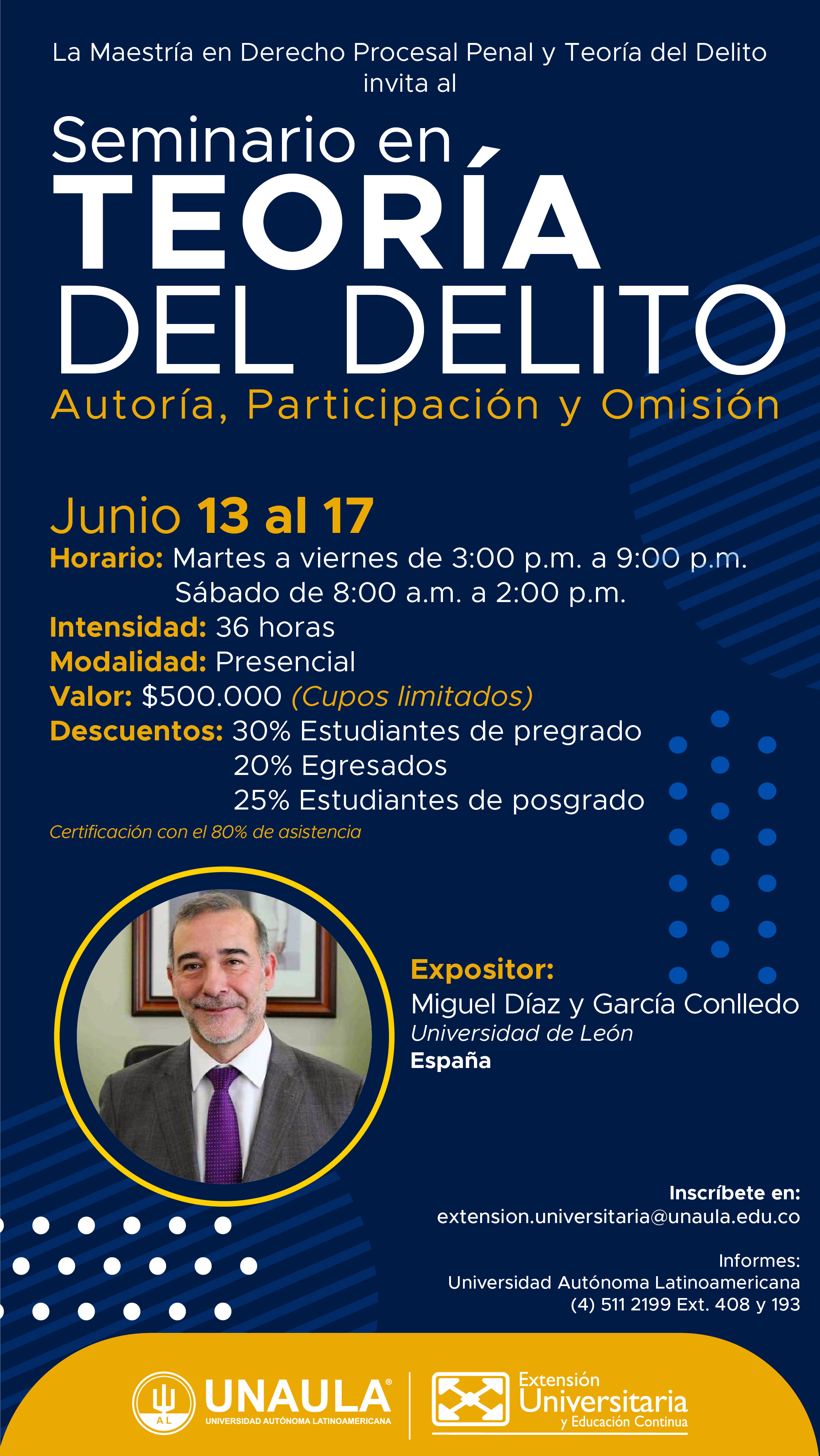 Seminario en teoría del delito | Unaula